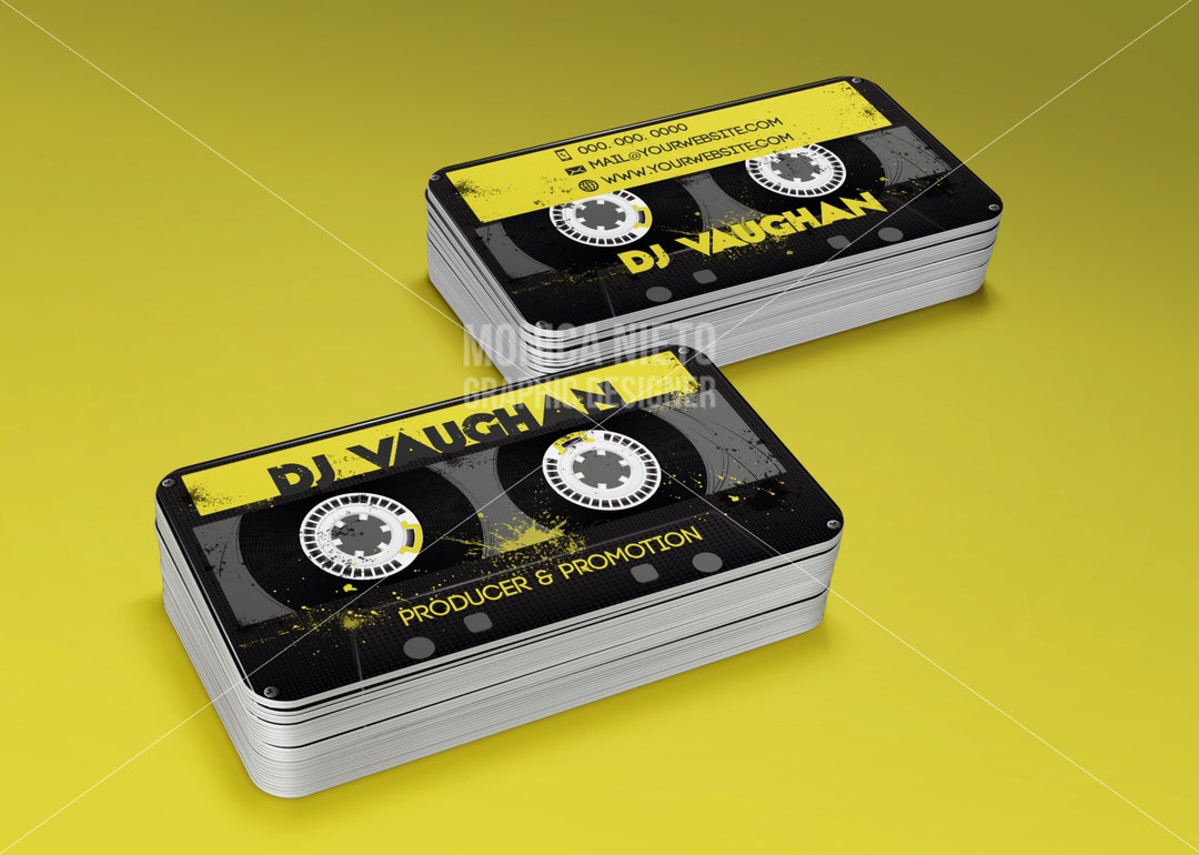 Custom DJ Producer & Promoter Business Cards/ Recording Studio/ Music ...