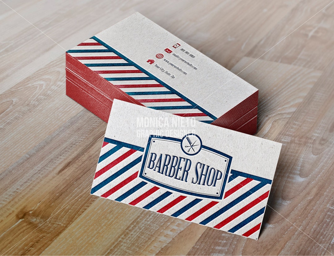 Printable Vintage Barber Shop Business Cards/ Vintage Hair Stylist ...