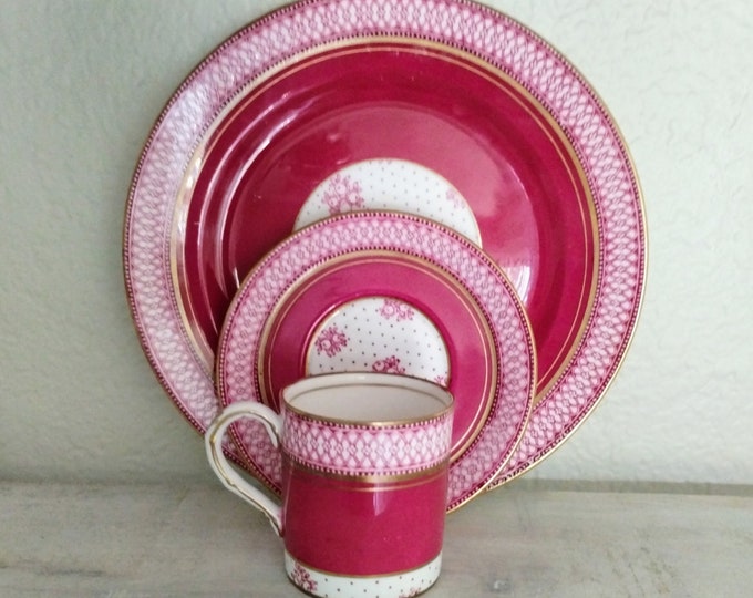 1930s Rare Bright Pink Paladin China Fenton E. Hughes & Co., Fine Bone ...