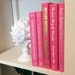 Bright Pink Decorative Books Hot Pink Fuschia Home Decor - Etsy