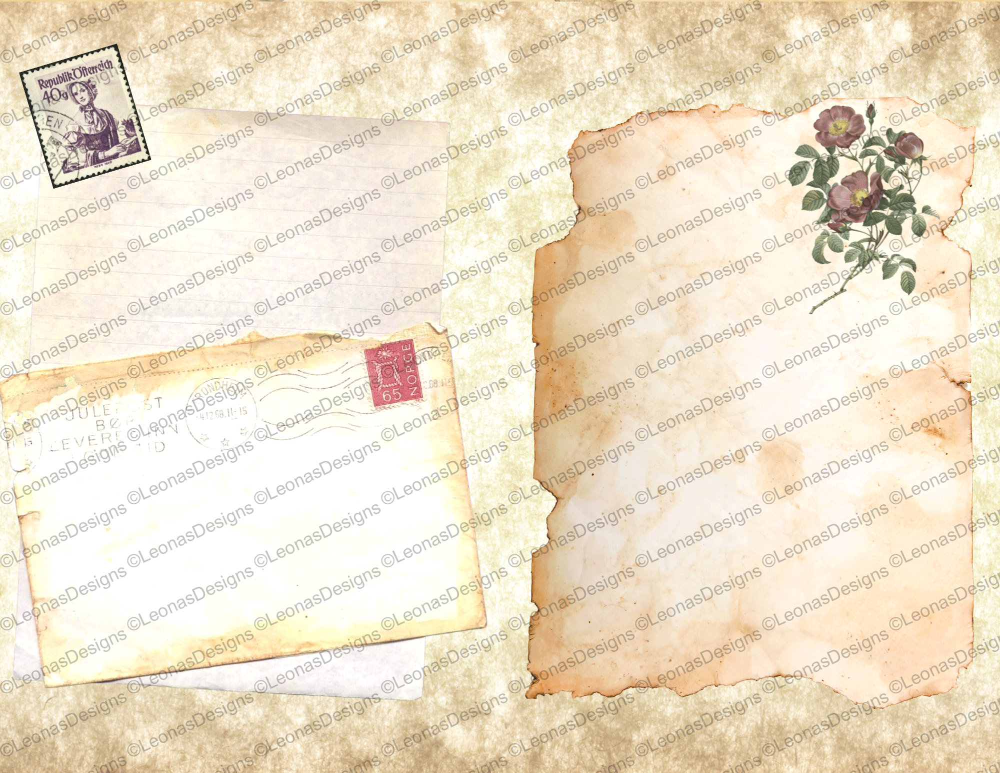 Vintage Journal Pages #2 - Printable 8.5x11 Journal Pages- -digital ...