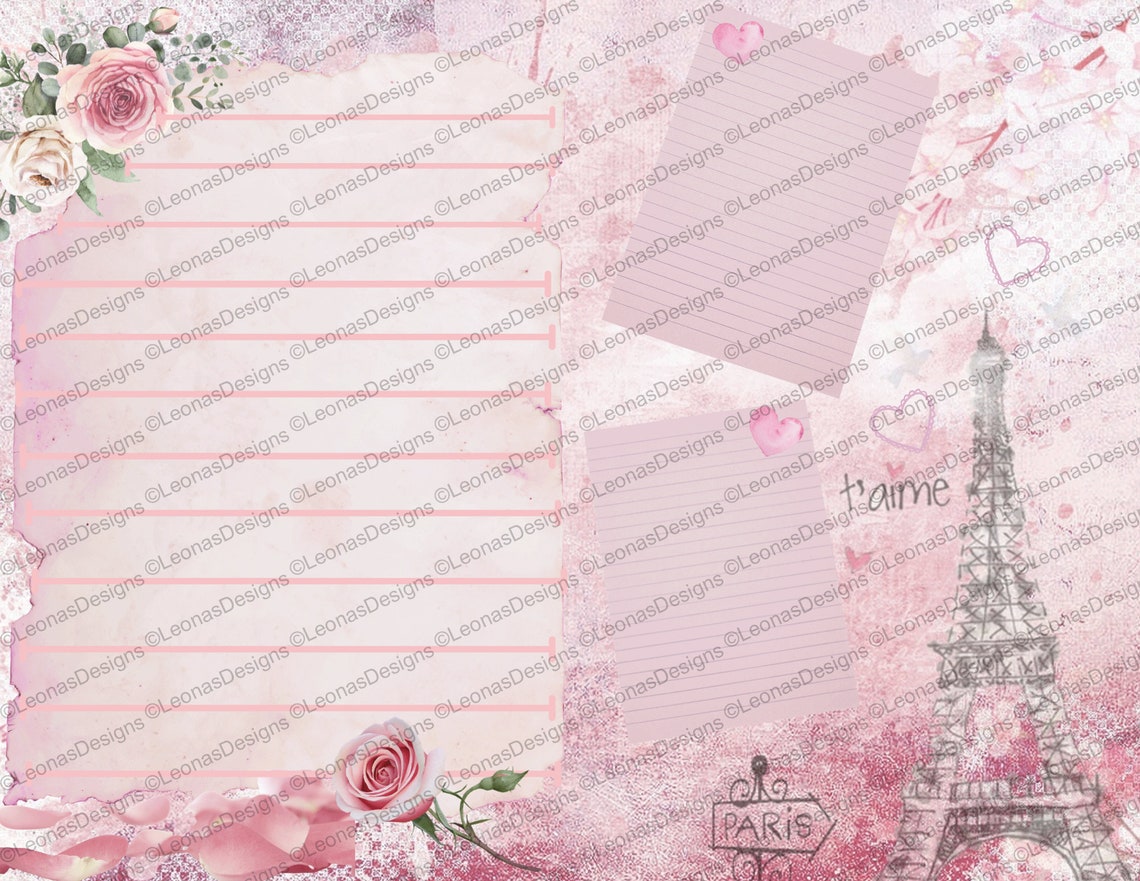 Vintage Journal Pages #2 - Printable 8.5x11 Journal Pages- -digital ...