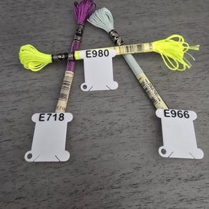 Set of Metallic 3d-printed Floss Bobbins for Cross Stitch and ...