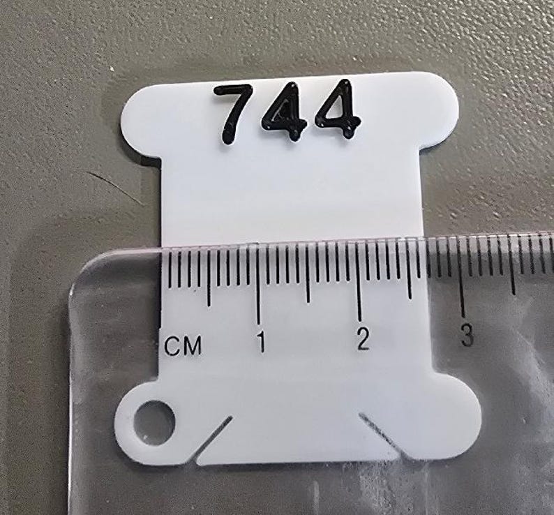 3D Printed DMC Floss Bobbins: 507 Numbered Embroidery Thread Organizers ...
