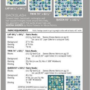 Backslash Quilt Pattern - Serena Shores - Robin Pickens - Moda - RPQP ...