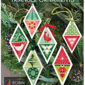 Winterly Twosome Triangle Ornaments Cross Stitch Pattern Robin Pickens ...
