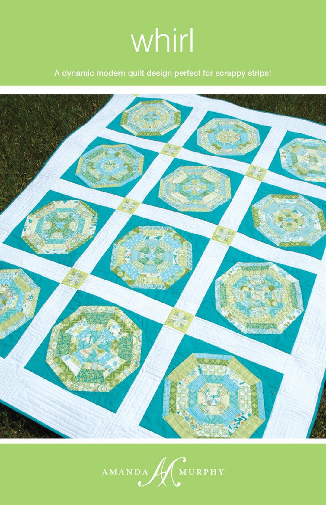 SALE!! Whirl Quilt Pattern - Amanda Murphy - Amanda Murphy Design - AMD ...