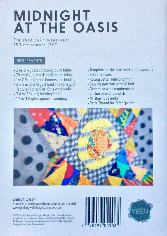 Midnight At The Oasis Quilt Pattern Jen Kingwell Designs, 57% OFF