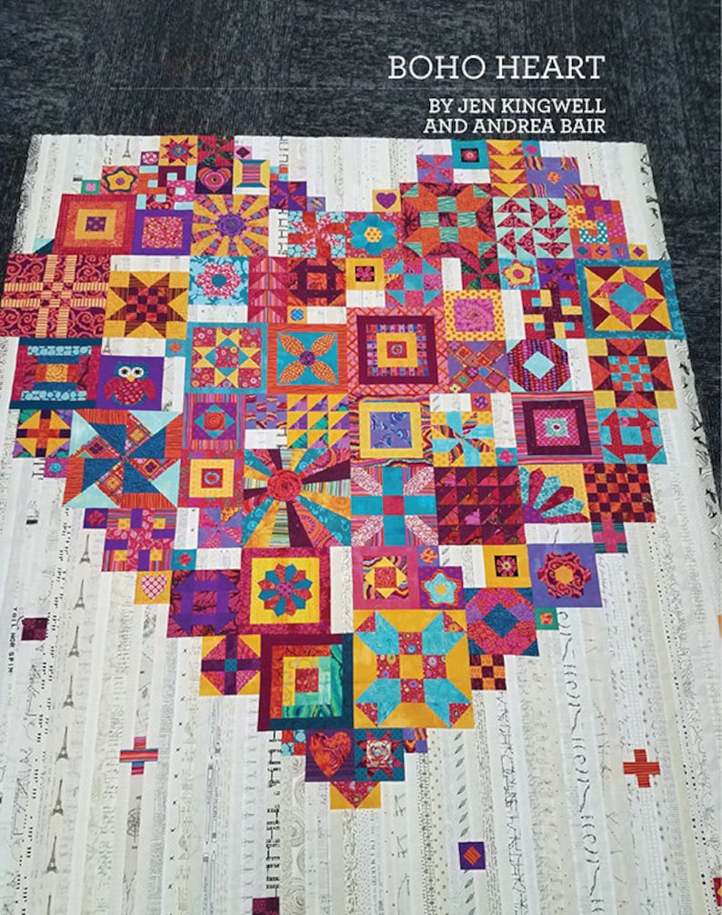 Boho Heart Quilt Pattern - Jen Kingwell - Jen Kingwell Designs - JKD ...