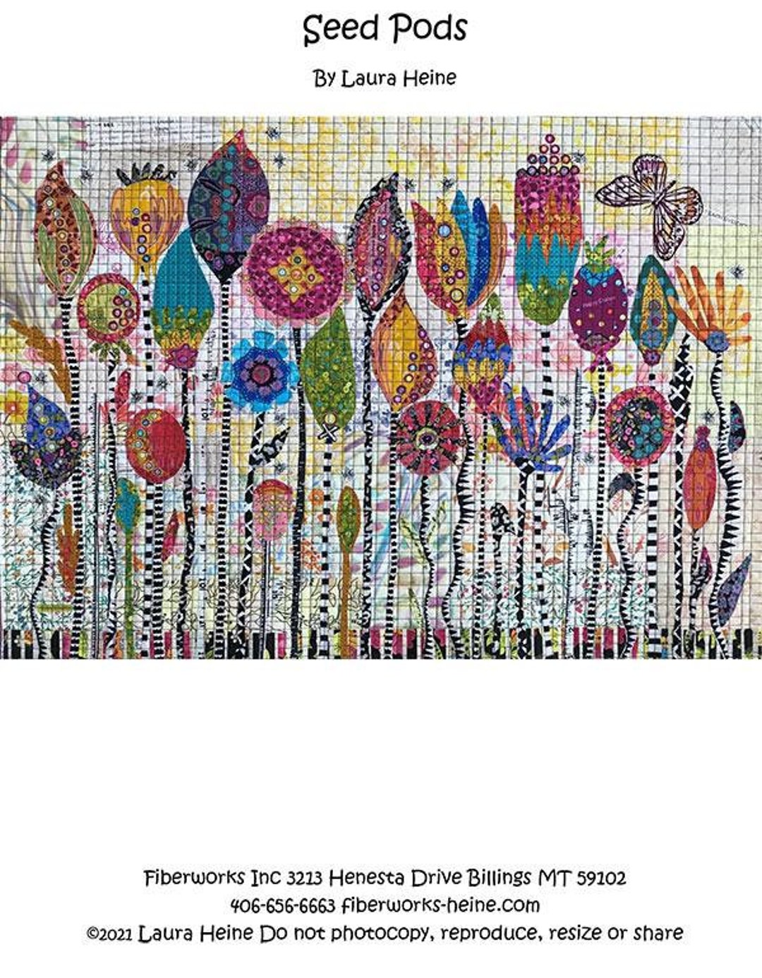 Seed Pods Quilt Pattern Laura Heine Fiberworks LHFW SEEDPODS - Etsy