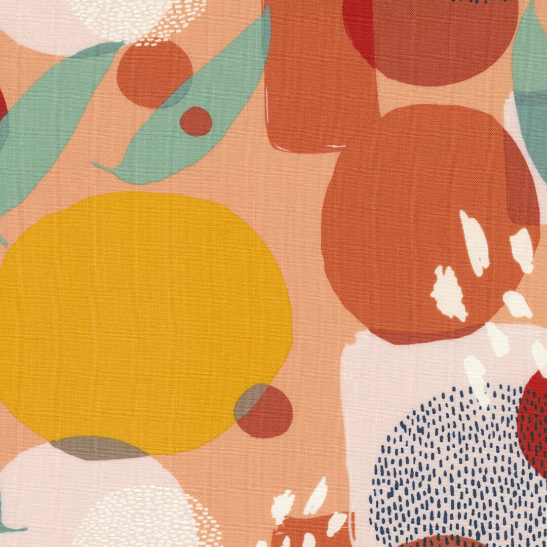 1/2 Yard - Frisky - Citrus Garden Peachy - Zen Chic - Moda - Fabric ...