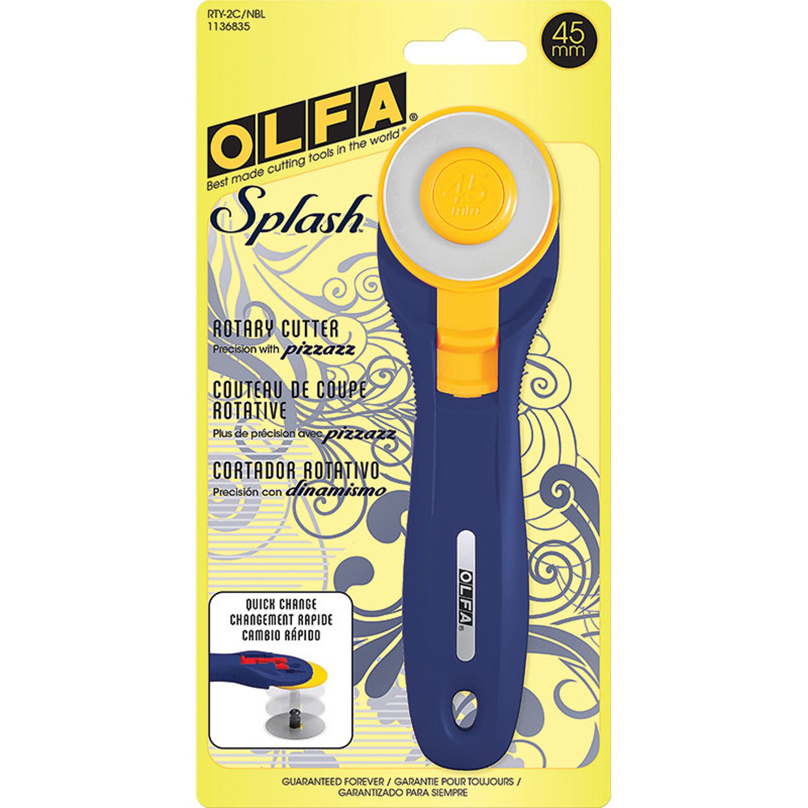 Olfa Rotary Cutter - 45mm - Navy Blue - Etsy