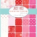 1/2 Yard - Just Red - Spotted - Powder - Zen Chic - Brigitte Heitland ...