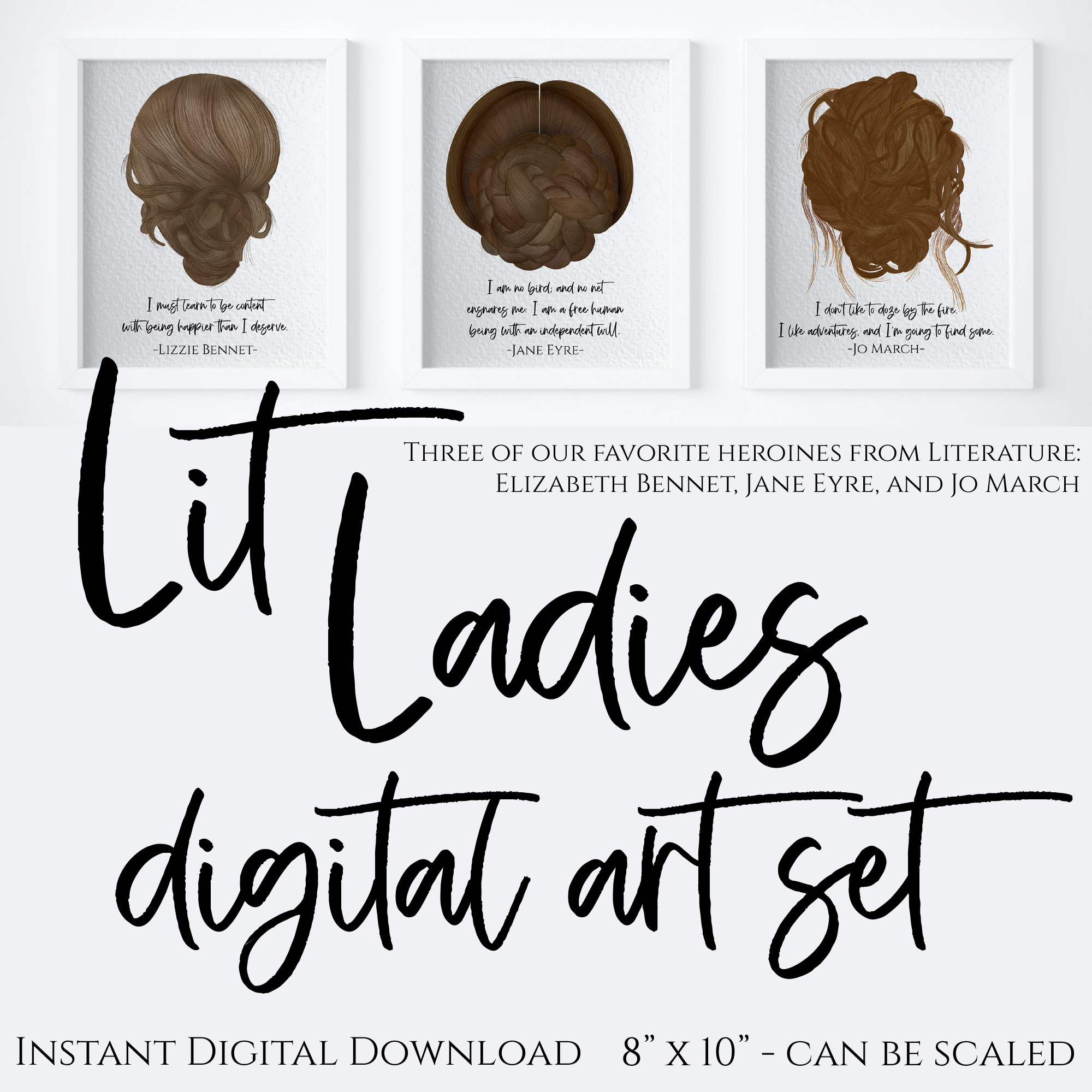 Lit Ladies Ladies From Literature Digital Art Set Printable instant ...