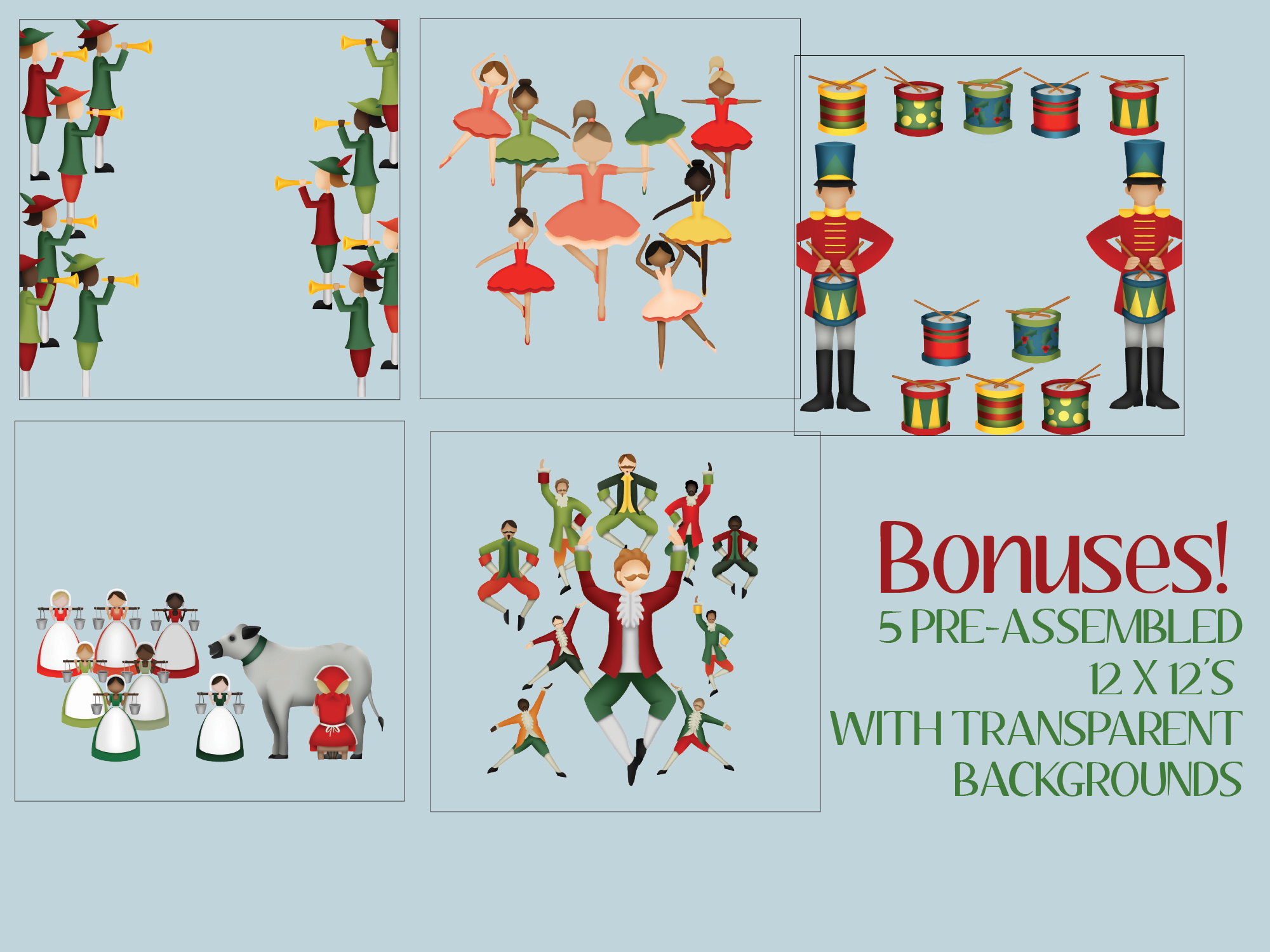 12 Days of Christmas - GIANT Clip Art Pack With Bonuses! - Etsy