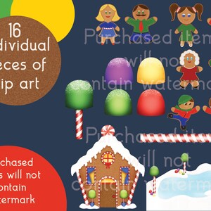 Gingerbread Friends Clip Art & Digital Paper Pack - Scene Building ...