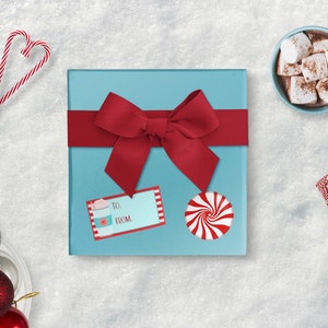 Peppermint Christmas Gift Tags & Stickers - Instant Download - Print ...