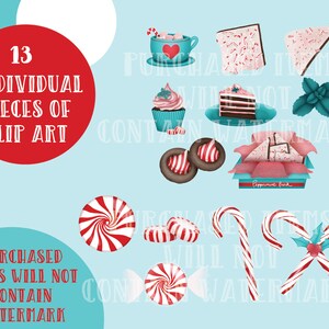 Peppermint Treats Clip Art & Digital Paper Pack - Scrapbooking ...