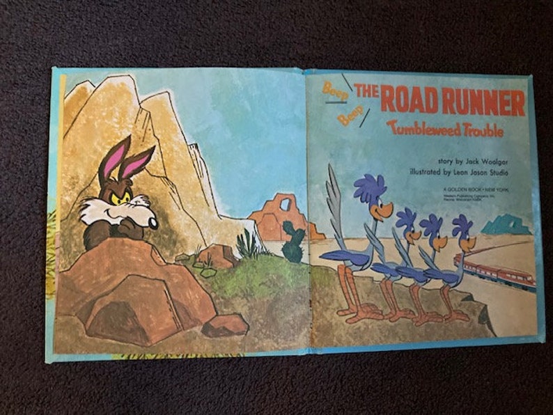 The Road Runner Tumbelweed Trouble, A Golden Tell A Tale Book, 1971 ...