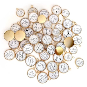 Bulk Assorted Christian and Scripture Charms for Jewelry Making – 16 ...