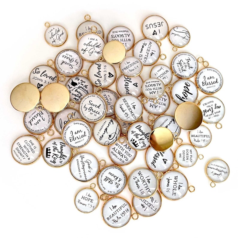 Bulk Assorted Christian and Scripture Charms for Jewelry - Etsy