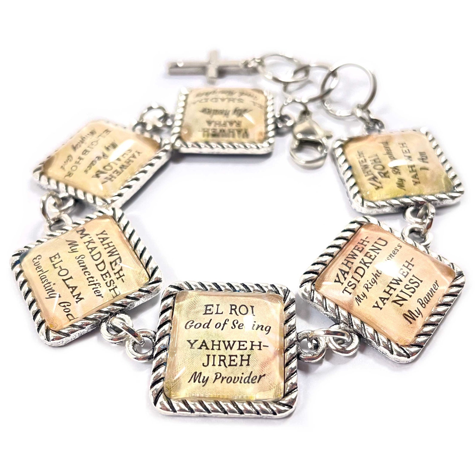 Names of GOD Glass Bracelet & Pendant Necklaces - Christian Jewelry ...