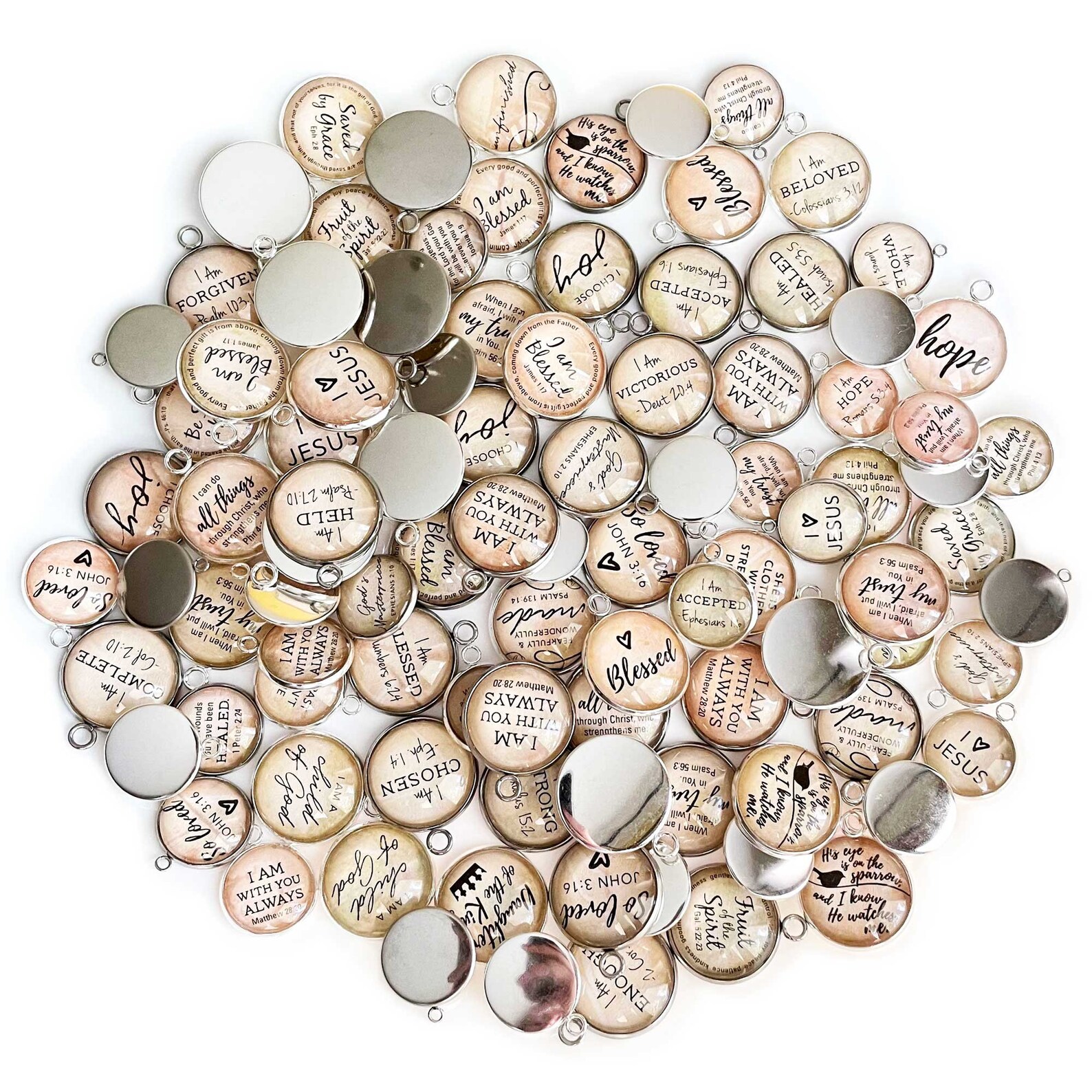 Bulk Assorted Christian and Scripture Charms for Jewelry - Etsy