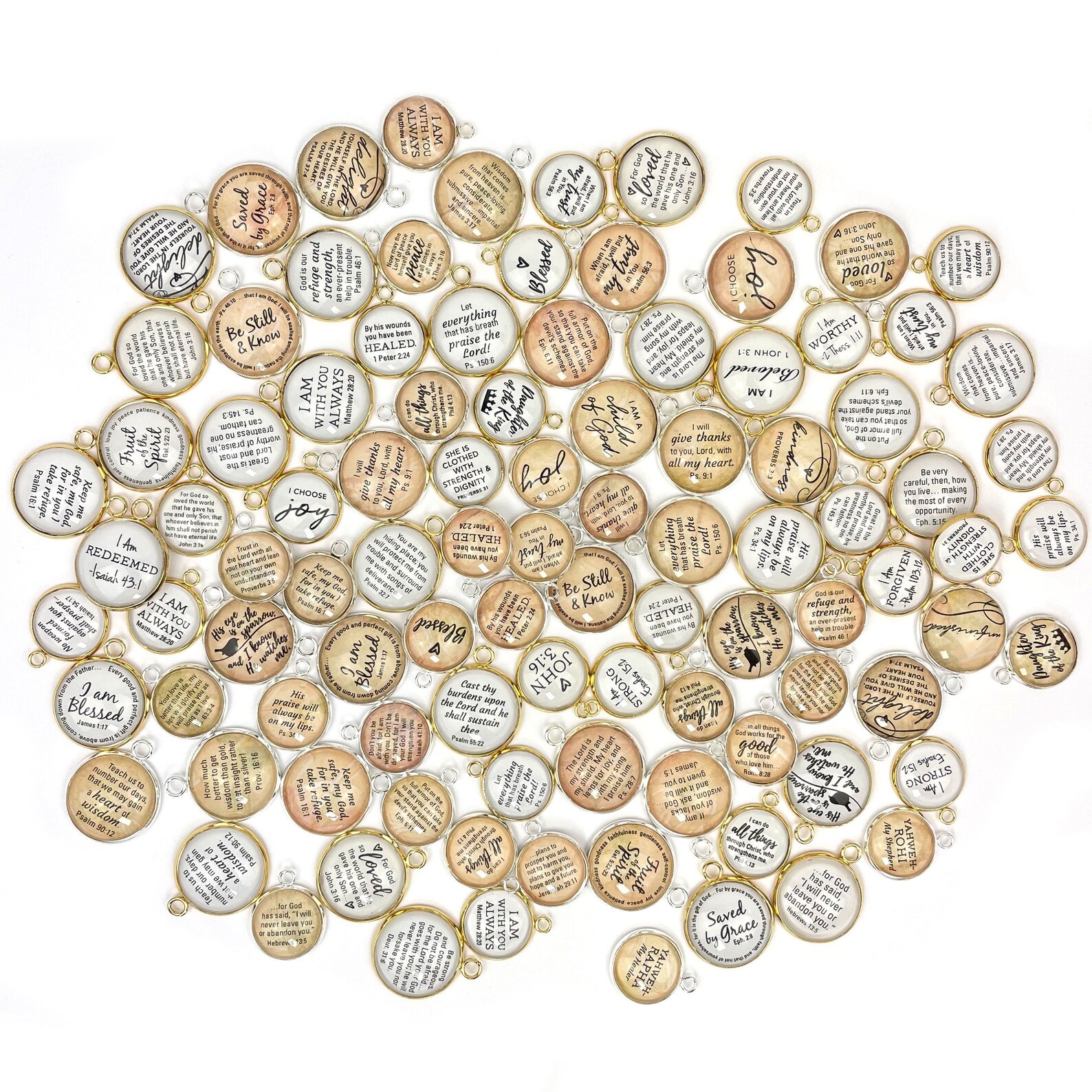 Bulk Assorted Christian and Scripture Charms for Jewelry - Etsy