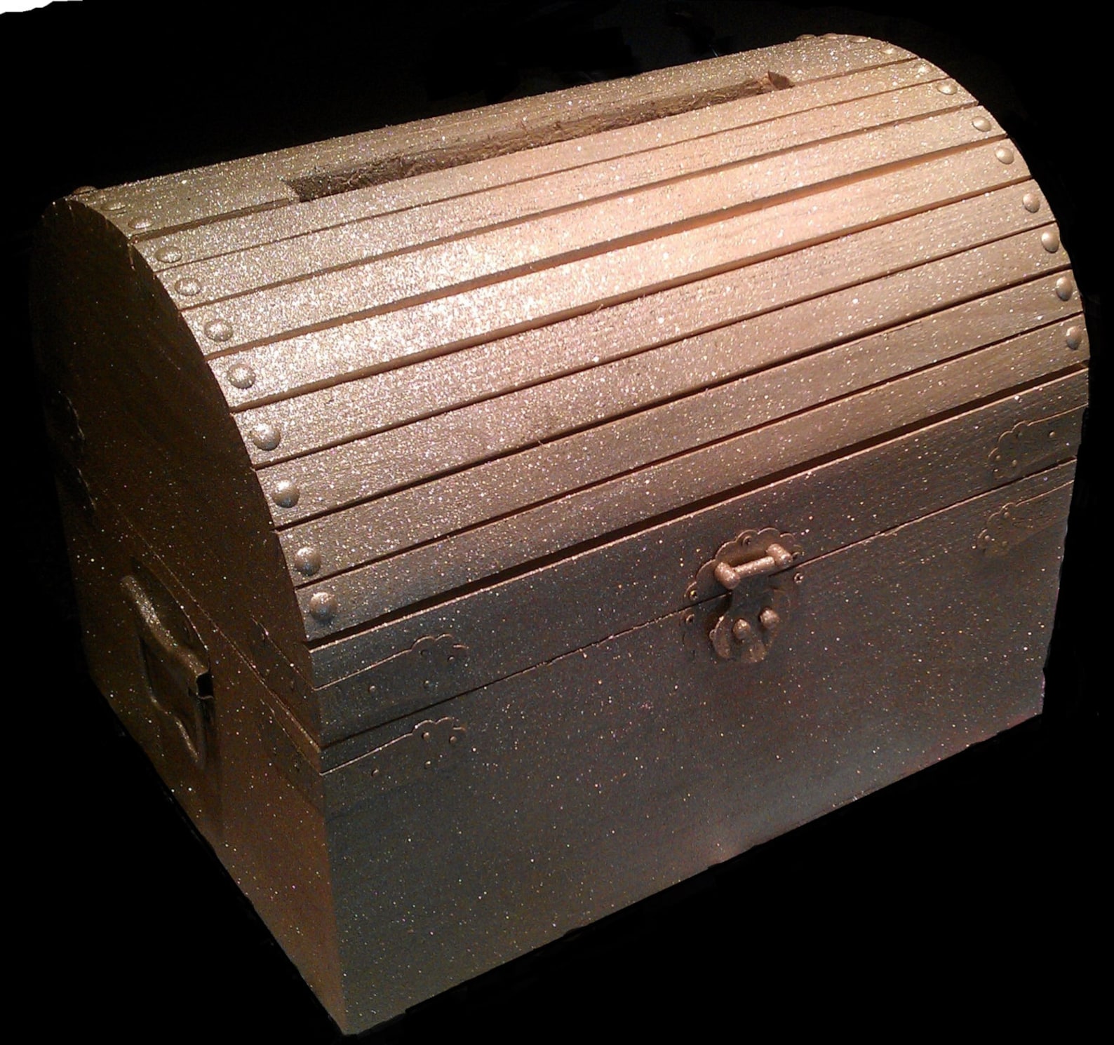 Wedding Money Envelope Card Box Glitter Treasure Chest With Beads ...