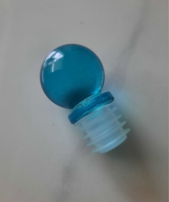 Glass Bottle Jar Stopper Aqua 1 1/4 With 3/4 | Etsy
