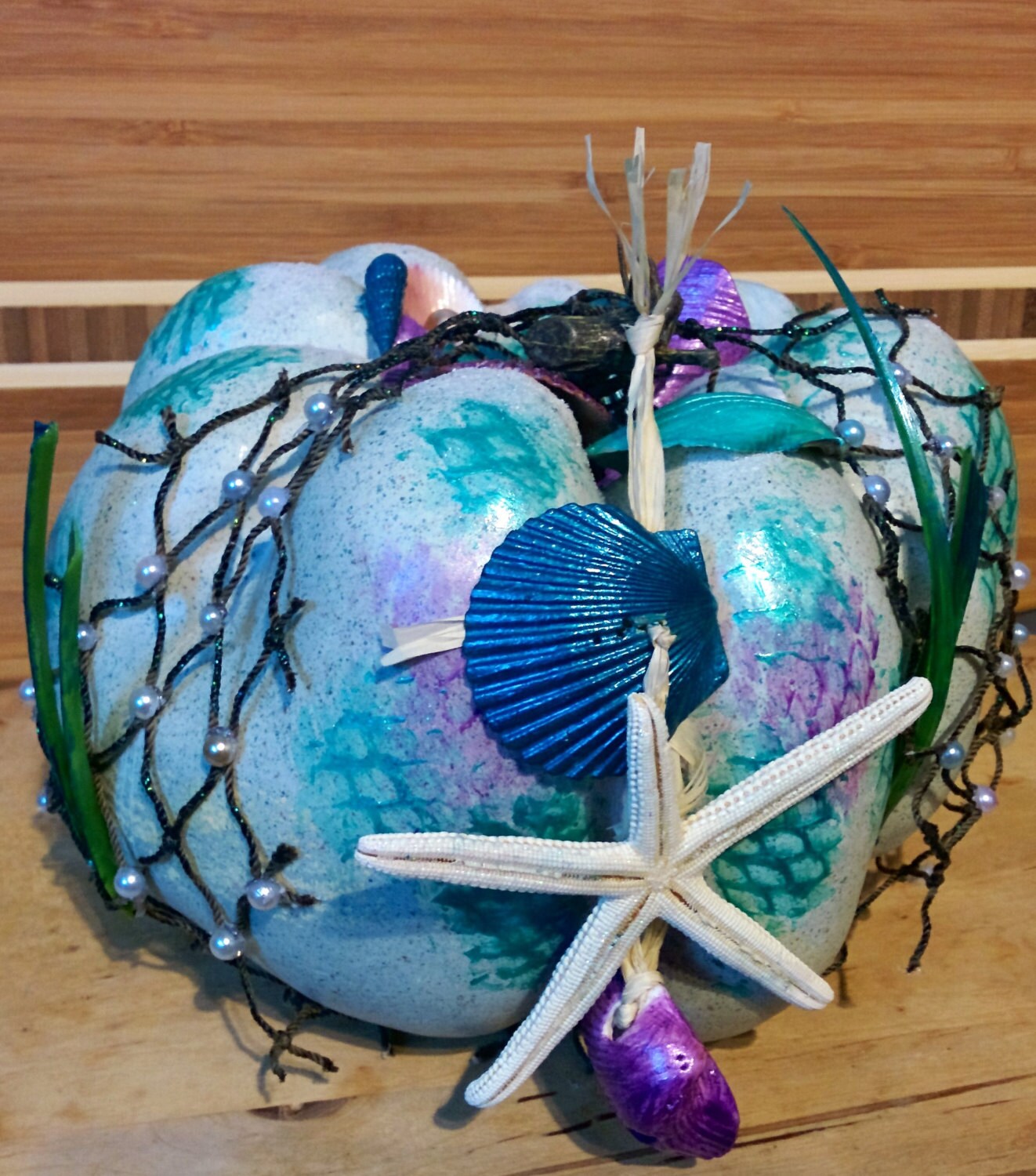 Mermaid Coastal Beach Seashell Tropical Halloween Pumpkin - Etsy