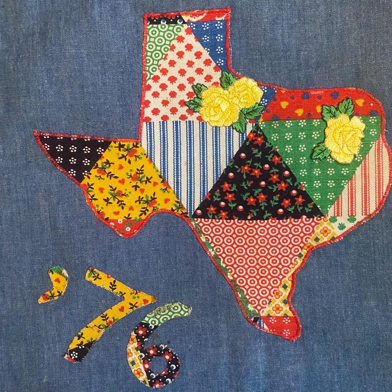 1976 Bicentennial Homemade Texas Tote - Etsy