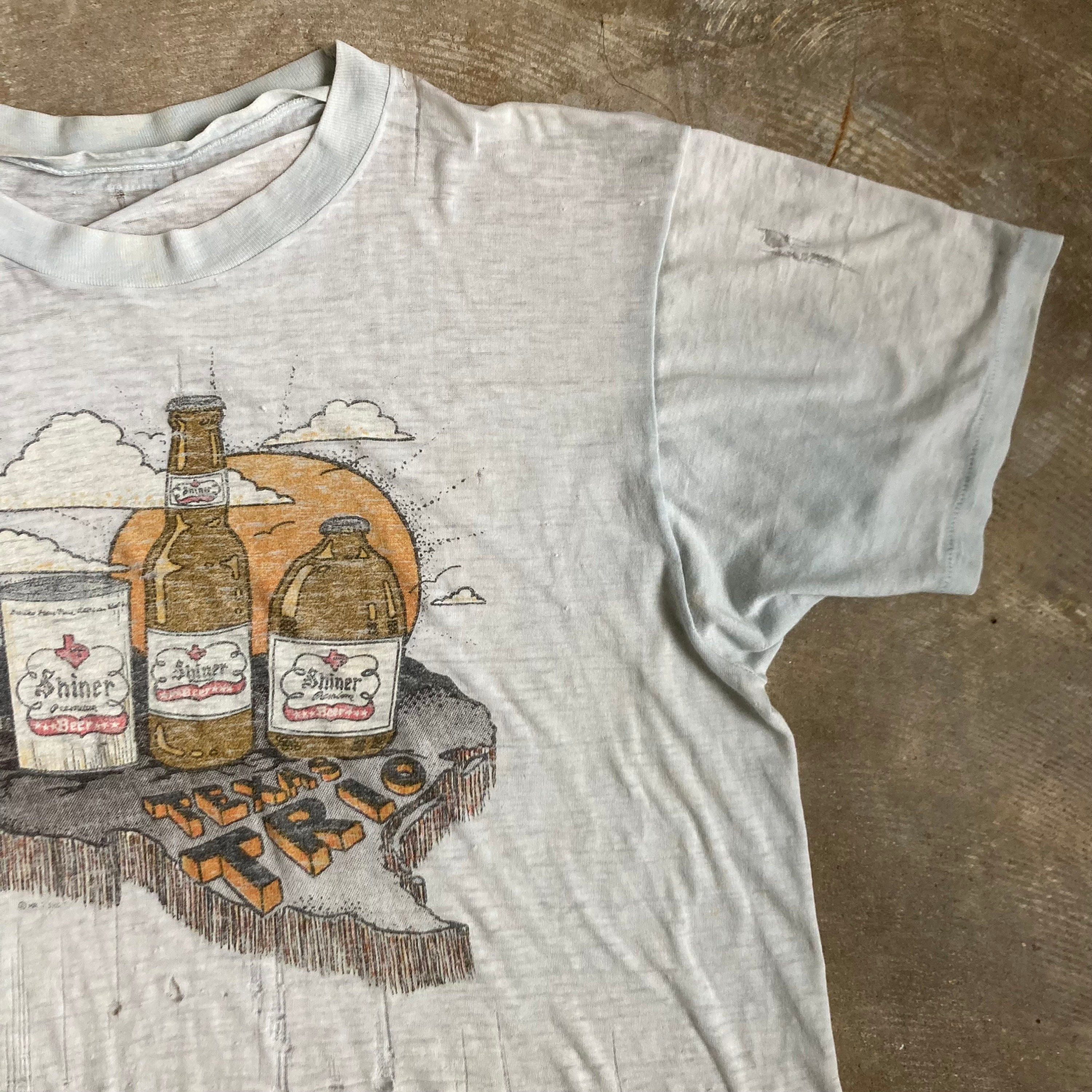 1970s Shiner Bock Texas Trio Ghost Tshirt Single Stitch Trashed - Etsy