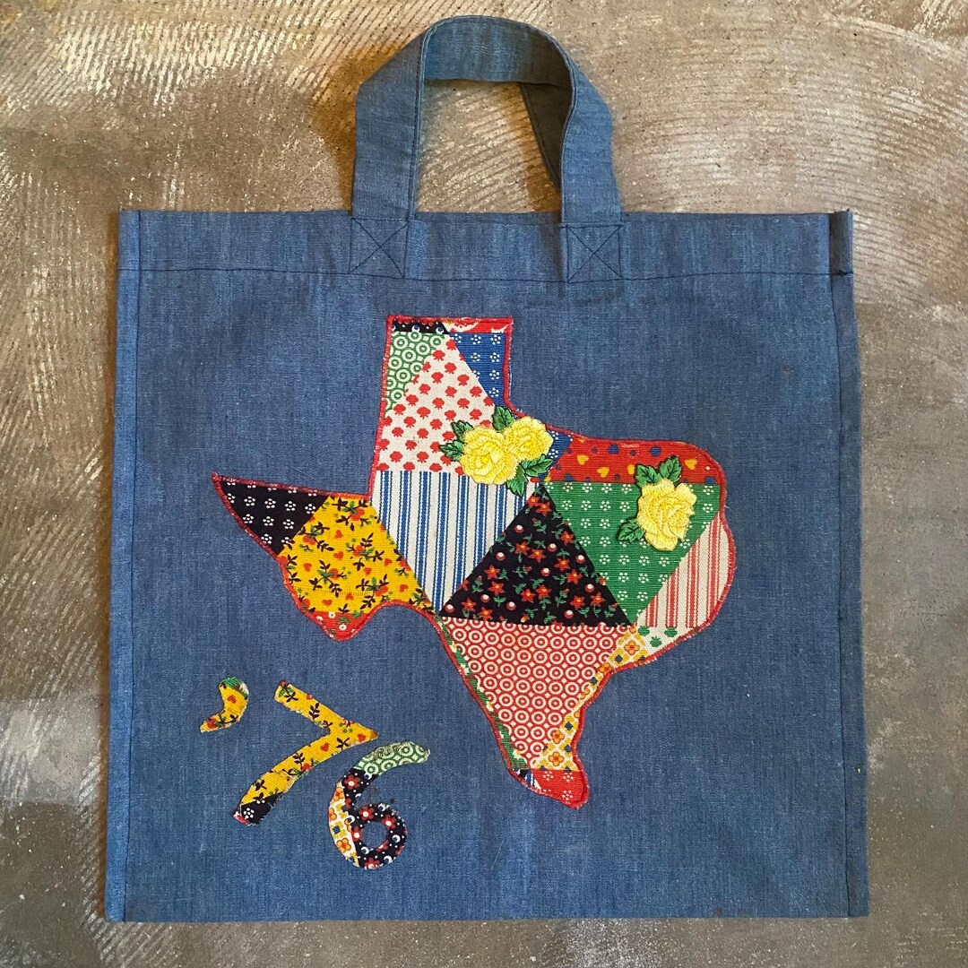 1976 Bicentennial Homemade Texas Tote - Etsy