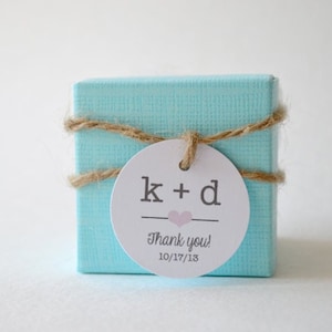 Mini Thank You 1.5" Round Small Label Tags - Custom Wedding Favor ...
