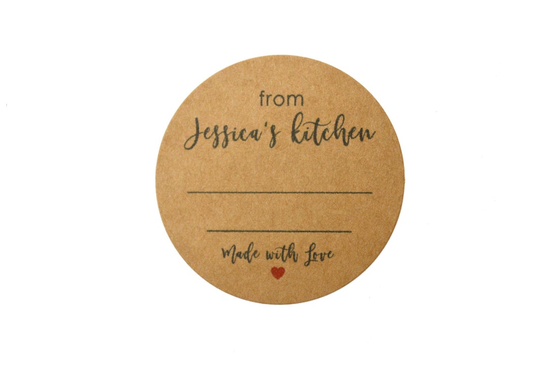 From the Kitchen of Custom Labels, Stickers - Homemade With Love, Made ...