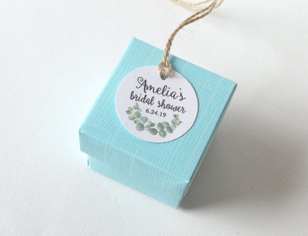 Bridal Shower, Baby Shower Round White Label Tags - Custom Favor Tags ...