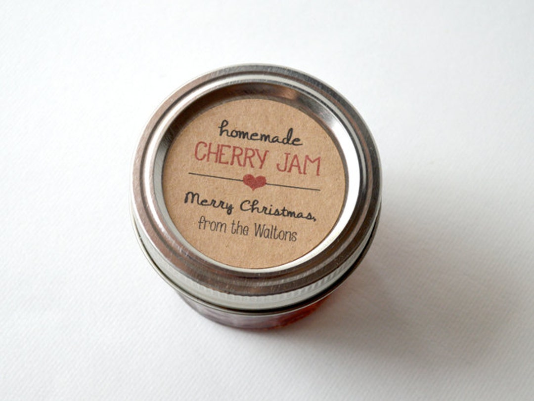2" Round Sticker Label Tags - Custom Gift Tags - Merry Christmas Jam ...