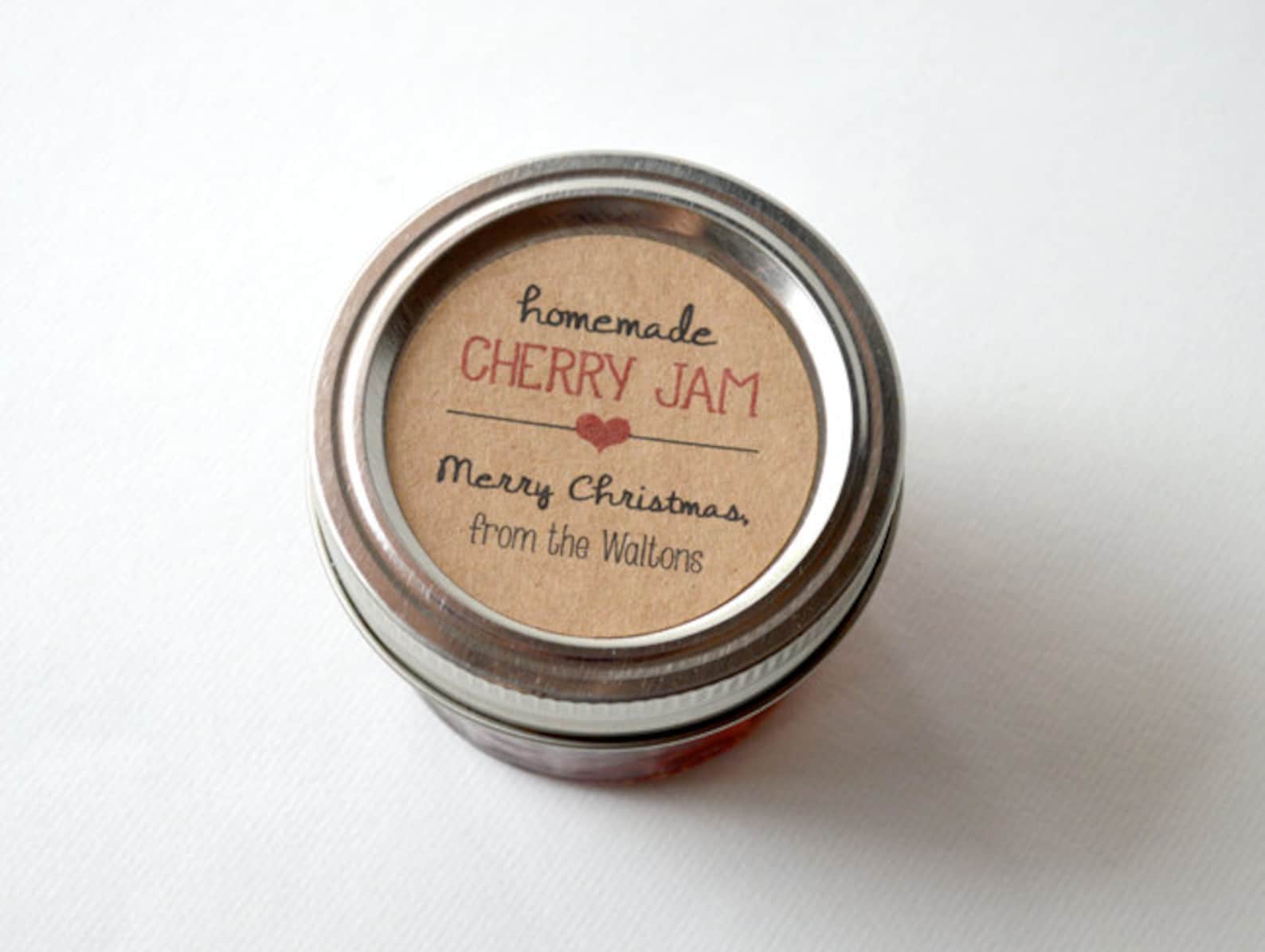 2" Round Sticker Label Tags - Custom Gift Tags - Merry Christmas Jam ...