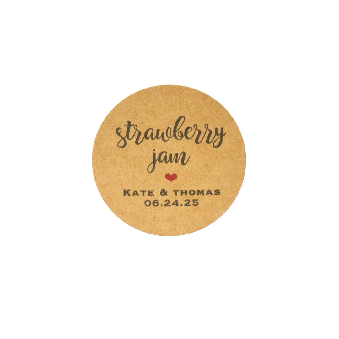 Customize With Your Jam Flavor - 2" Round Sticker Label Tags - Custom ...