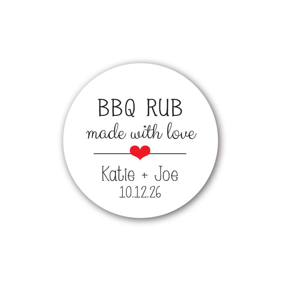 BBQ Rub, BBQ Seasoning Stickers, Rub Labels, Spice Stickers, Spice ...