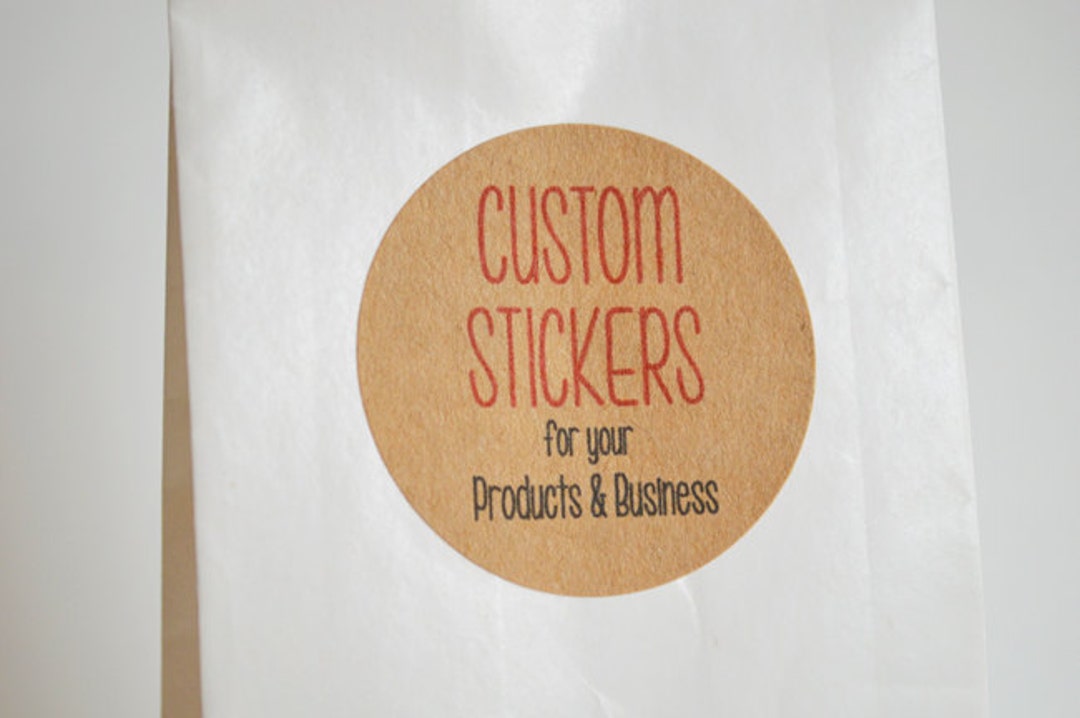 30 Kraft Brown 1.5" Round Sticker Label Tags - Custom Sticker Printing ...