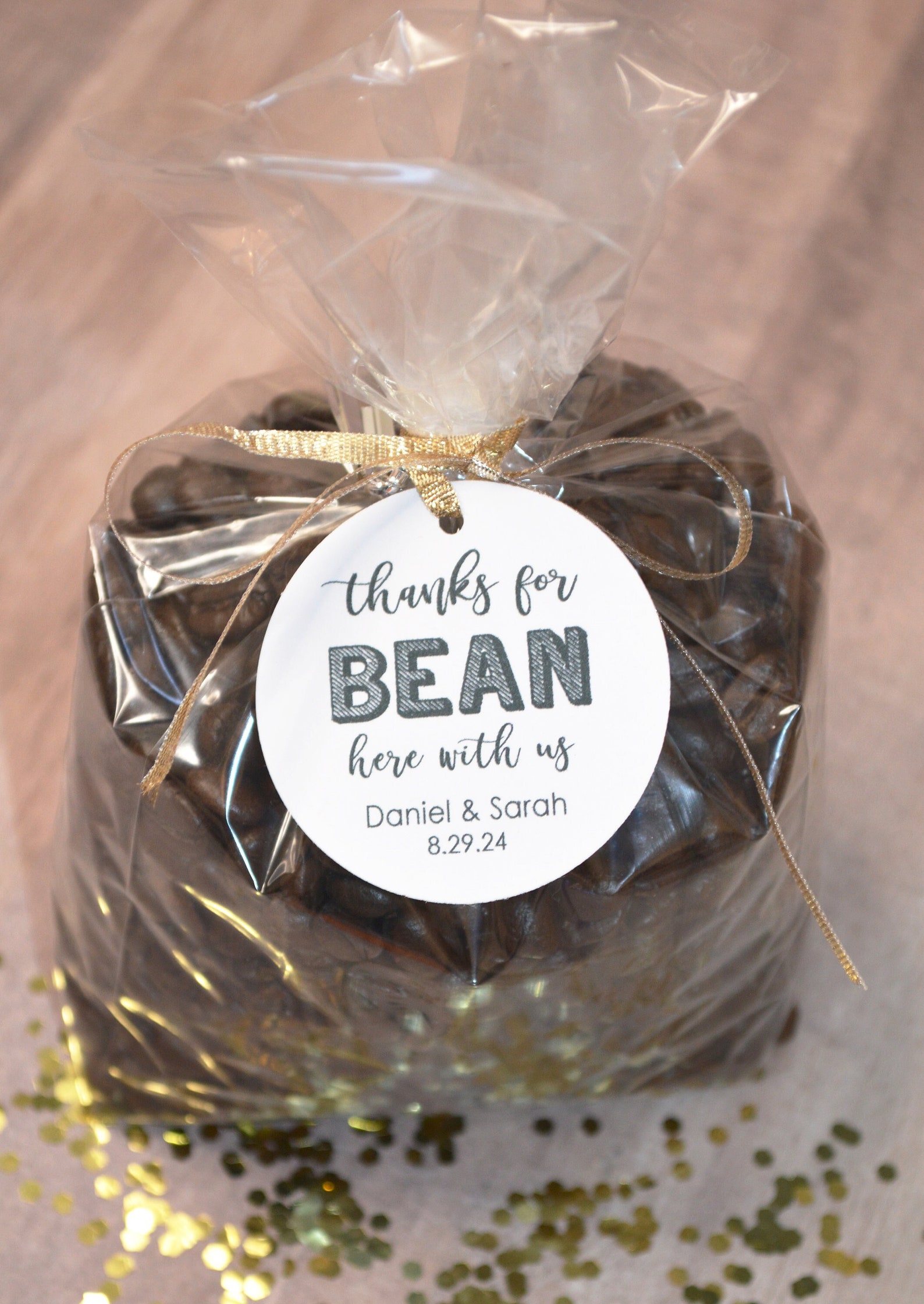 Thanks for BEAN Here, Coffee Tags, Coffee Bean Labels, Wedding Favors ...