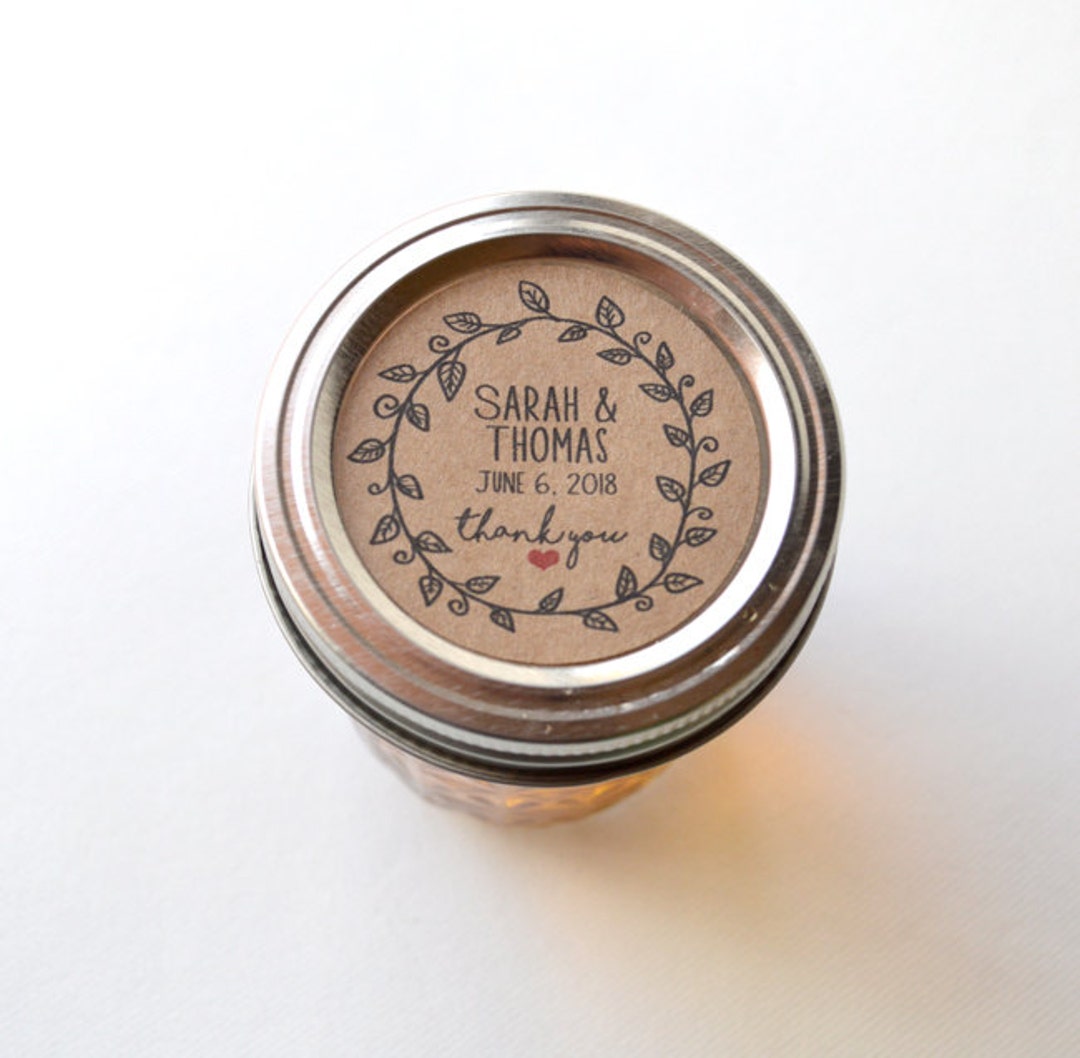 2" Kraft Brown Round Sticker Label Tags - Custom Gift Tags and Wedding ...