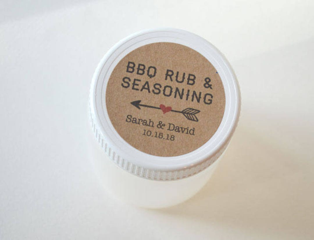 2" Round Kraft Brown Sticker Label Tags - Custom Favor Stickers - BBQ ...