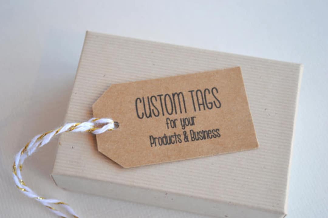 Customized Product and Merchandise Tag 1.25 X 2.25 or 2 X 3 Rectangle ...