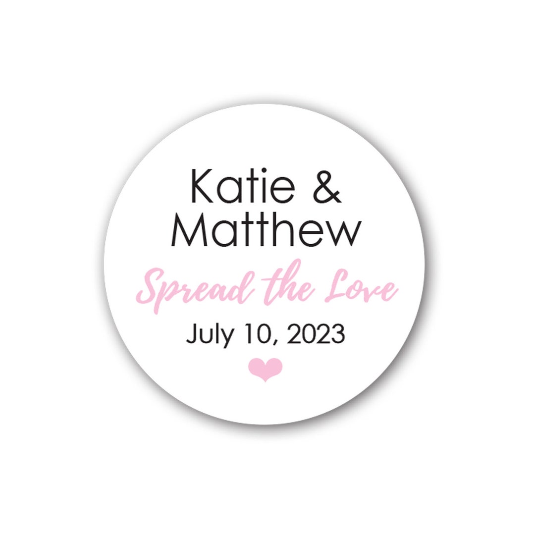 Love is Sweet Round Sticker Label Tags - Custom Wedding Favor & Gift ...