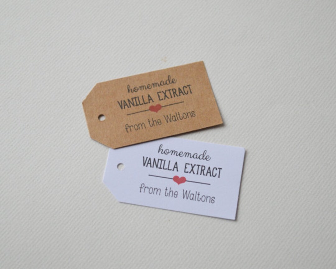 Personalized Kraft or White Label Tags - Small Custom Gift Tags ...