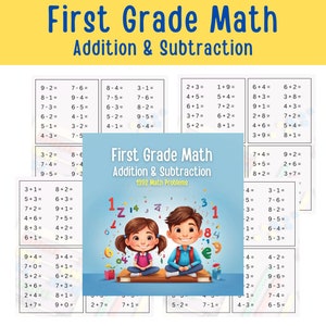 1st Grade Math, Addition and Subtraction, Math Workbook for 1st Graders ...