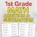 1st Grade Math Workbook, Addition and Subtraction (PDF) - Etsy